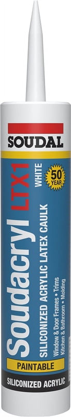Soudal Accumetric 5823521 Acrylic Paintable Silicon Sealant, 10.1 oz ...