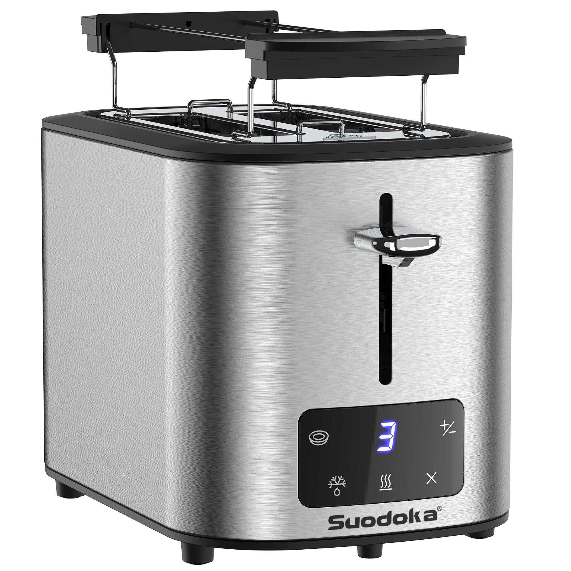 Haden Dorset 4-Slice Wide Slot Stainless Steel Toaster, Black / Copper ...
