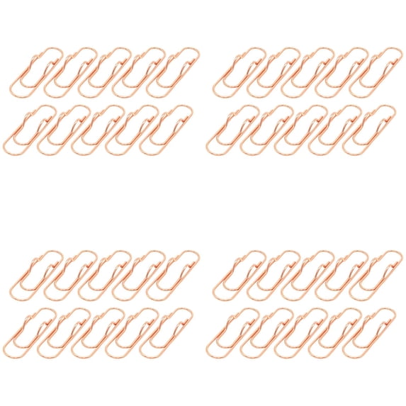 Souew 40 Pack Metal Pen Clips, Gold Silver Rose Gold Paperclip Style ...