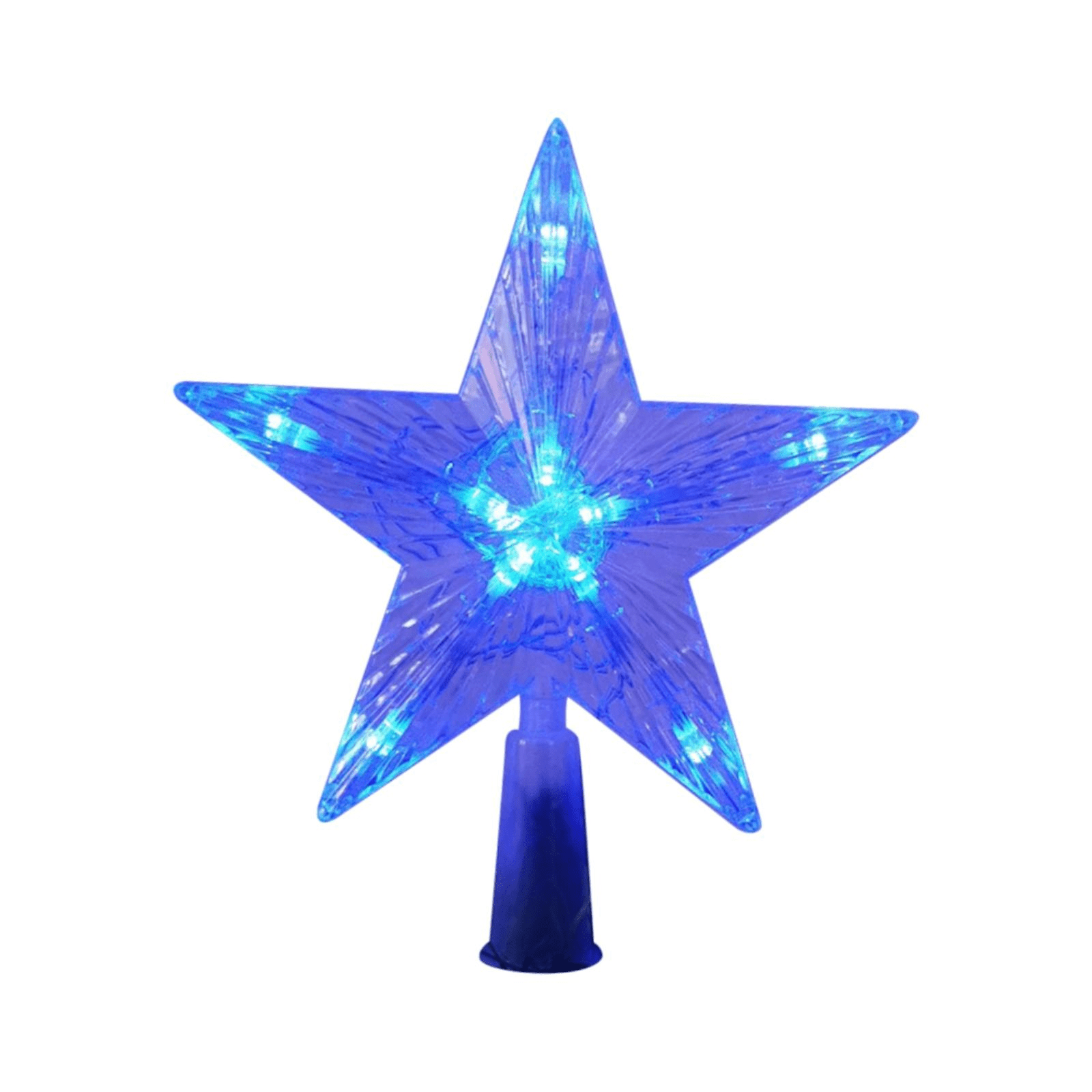 Souew Five-pointed star lights Christmas tree top decoration blue ...