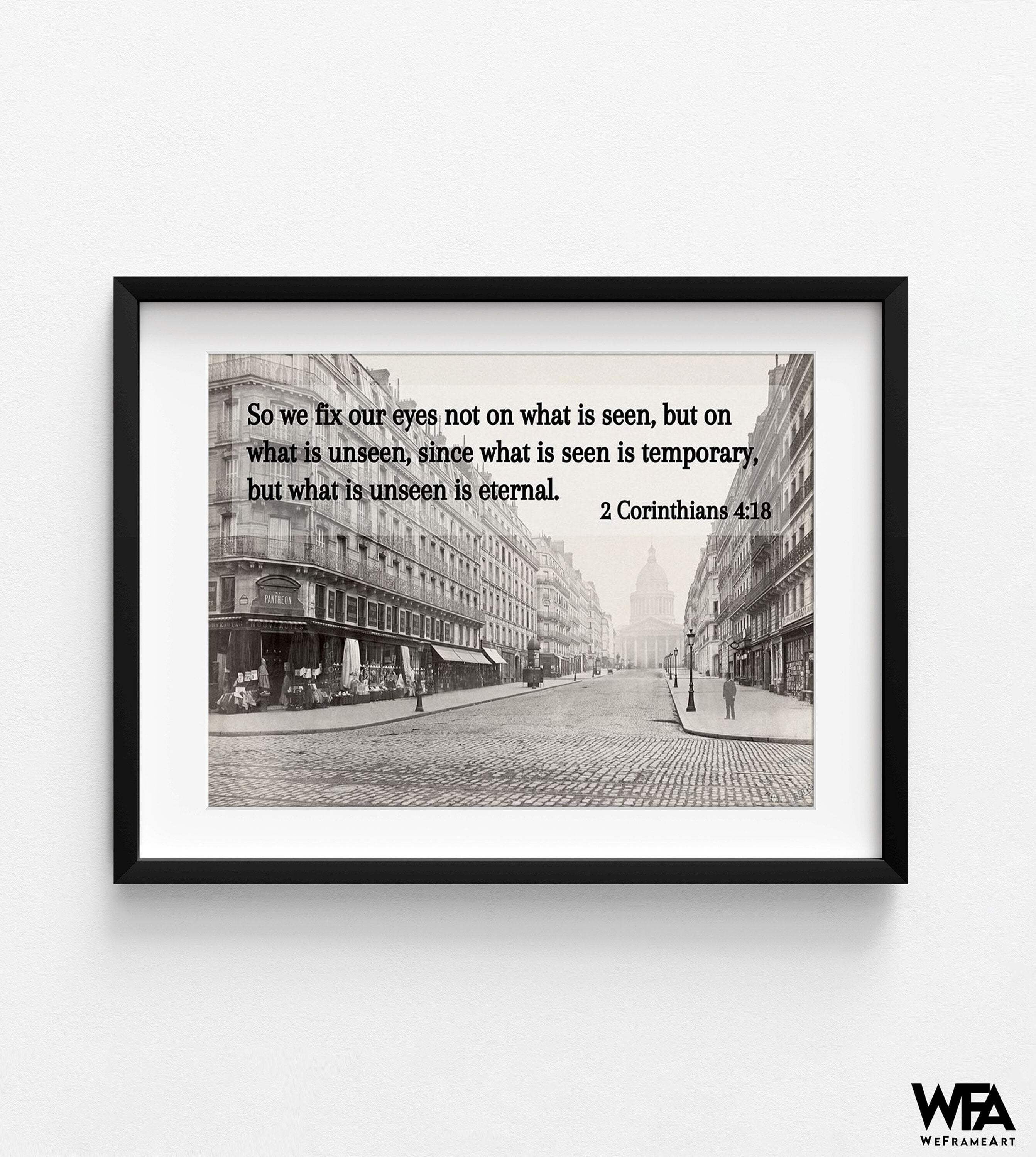 Soufflot Street by Charles Marville, Framed Bible Verse Quote 2 ...