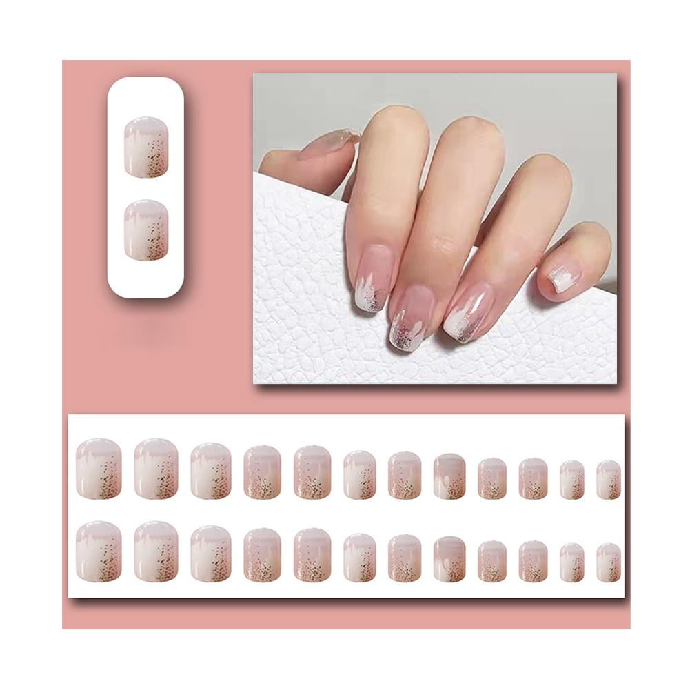 Soug Fake Nails Short Style Ultra Thin Scratch Free Removable ...