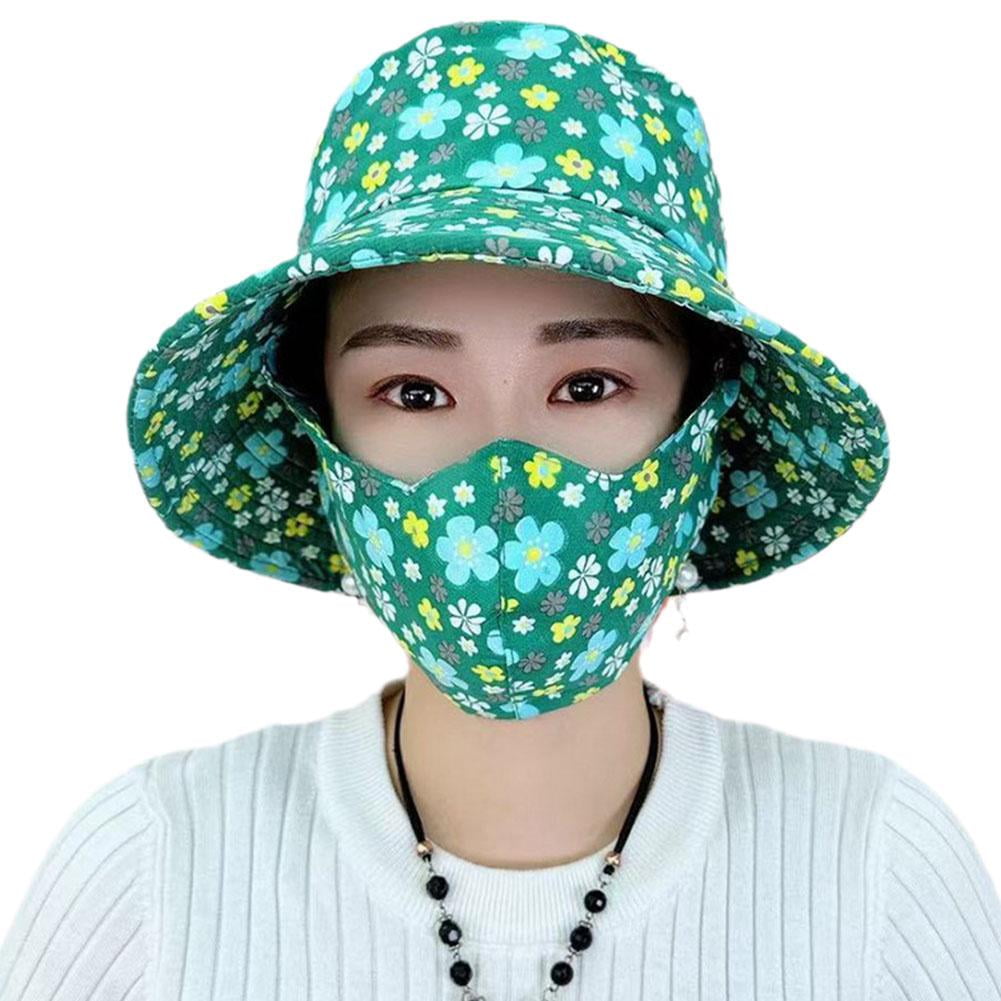 Soug Mens Womens Summer Bucket Boonie Hat Neck Cover Flap Sun Wide Brim ...