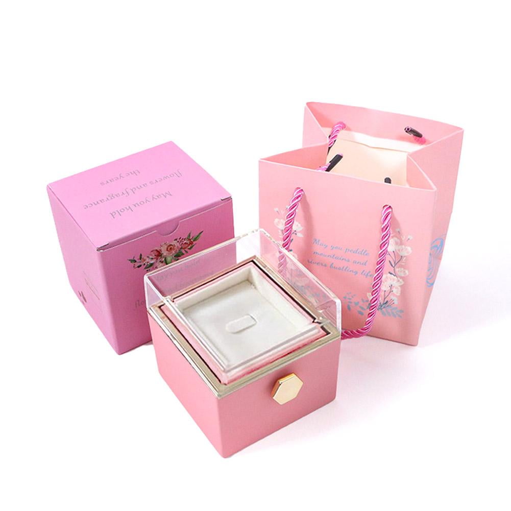 Soug Rotating Soap Flower Rose Creative Rotation Rose Jewelry Gift Box ...