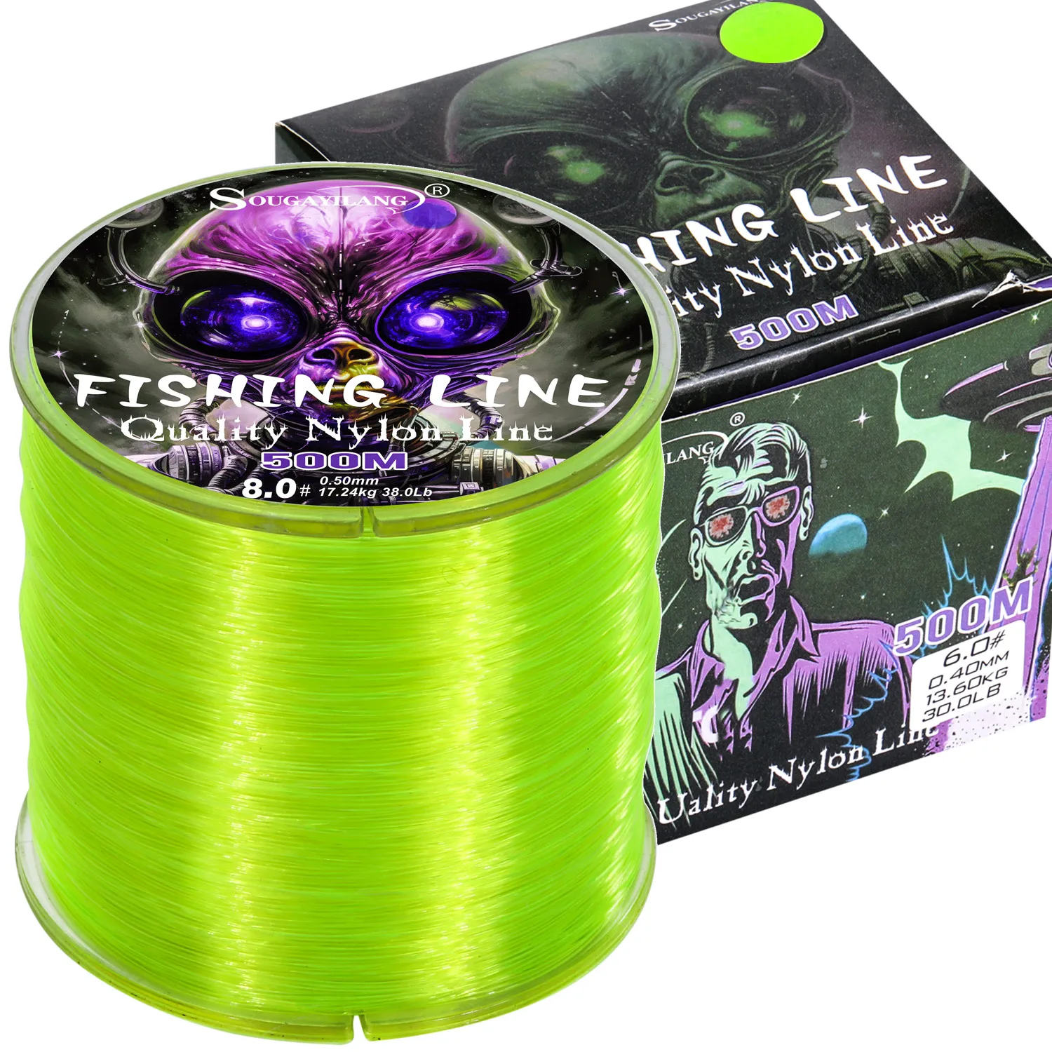 Sougayilang 500m Nylon Fishing Line Japanese Super Strong Monofilament Main Line Fishing Cord ...