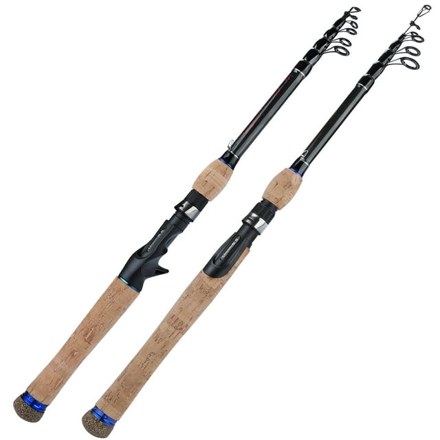 Sougayilang Cork Handle Fishing Rod Portable Telescopic Pole Carbon ...
