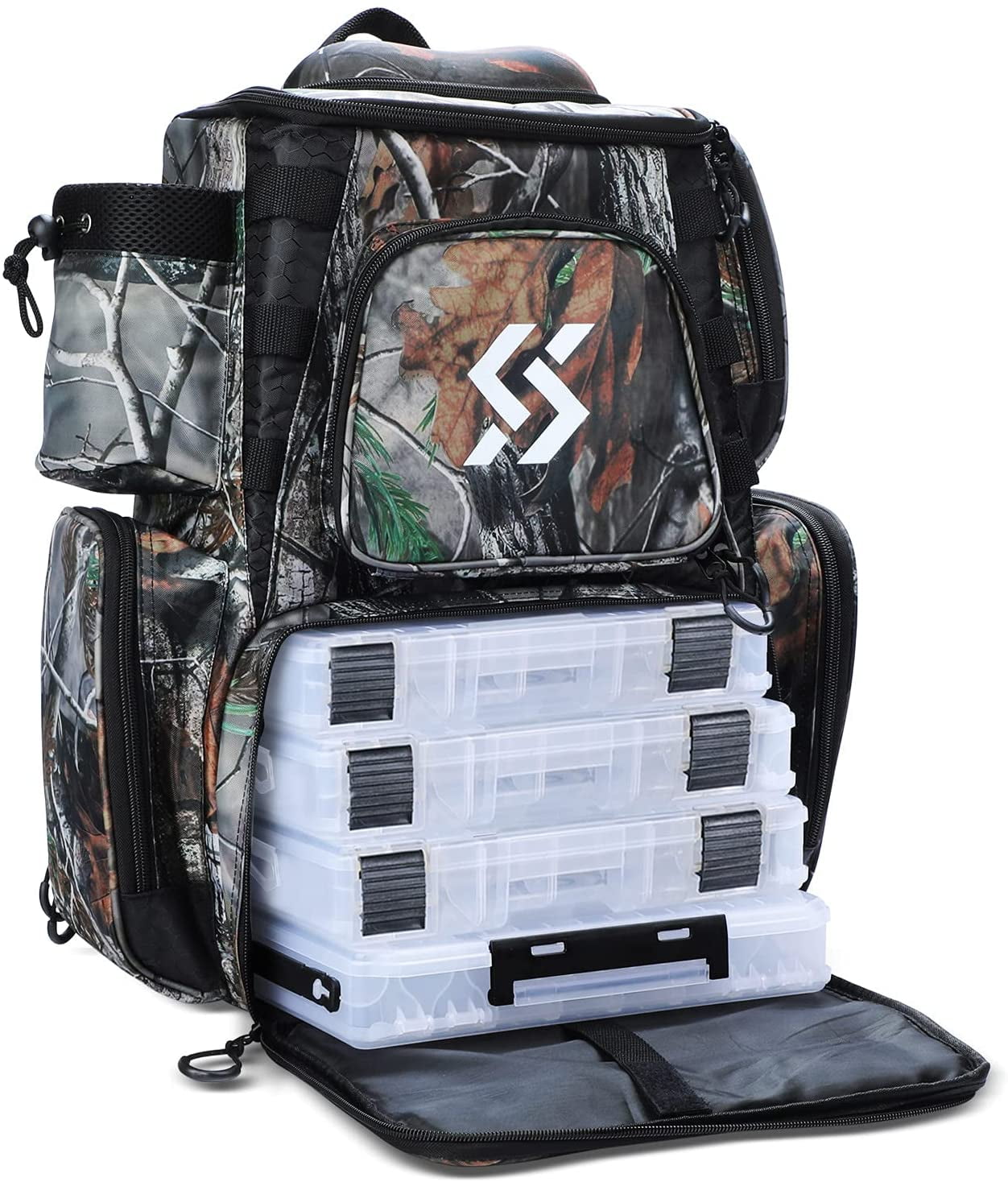 Sougayilang Waterproof Fishing Backpack with Gear Included, 4 Trays ...