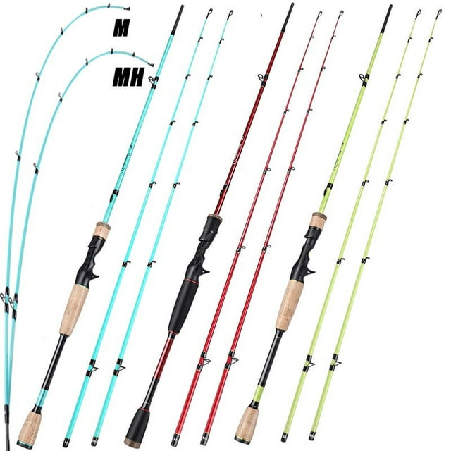 Sougayilang Fishing Rod 2 Sections 1.8/2.1m M/MH Power Max Drag 10kg ...