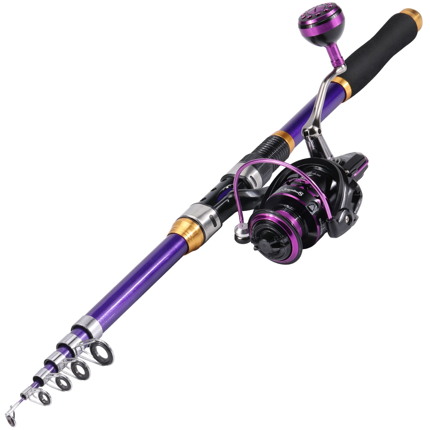 Sougayilang Telescopic Fishing Rod & Reel Combo 2.4M Carbon Fiber 12 ...