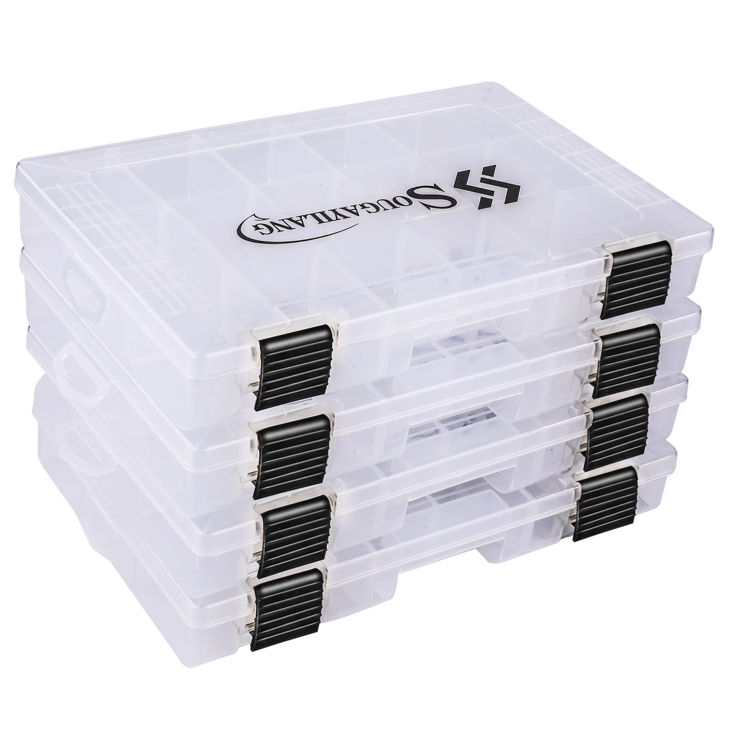 Sougayilang Fishing Tackle Storage Boxes - 4 Packs 3600/3700 Trays ...