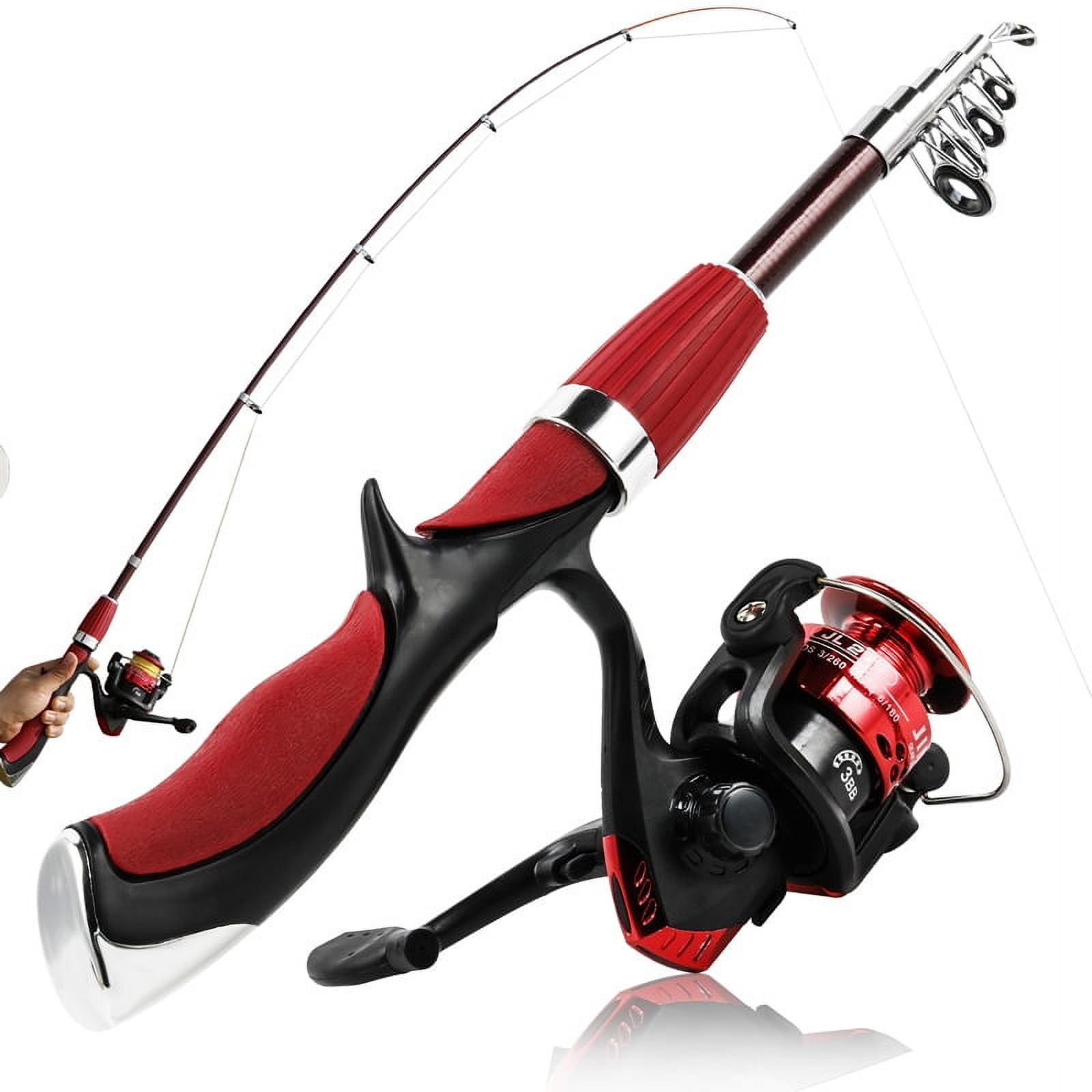Sougayilang Telescopic Fishing Rod and Spinning Reel Combo Portable ...