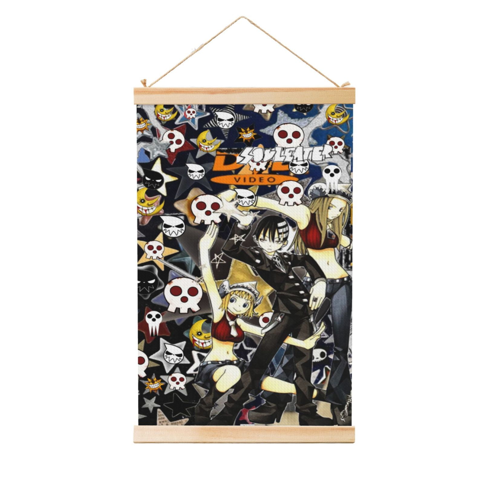 Soul Eater Posters Wall Hanging Wooden Shaft Poster Wall Art Aesthetic ...