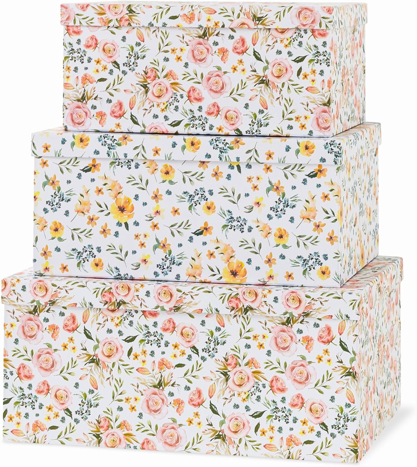 Soul & Lane Decorative Storage Cardboard Boxes with Lids | Summer ...