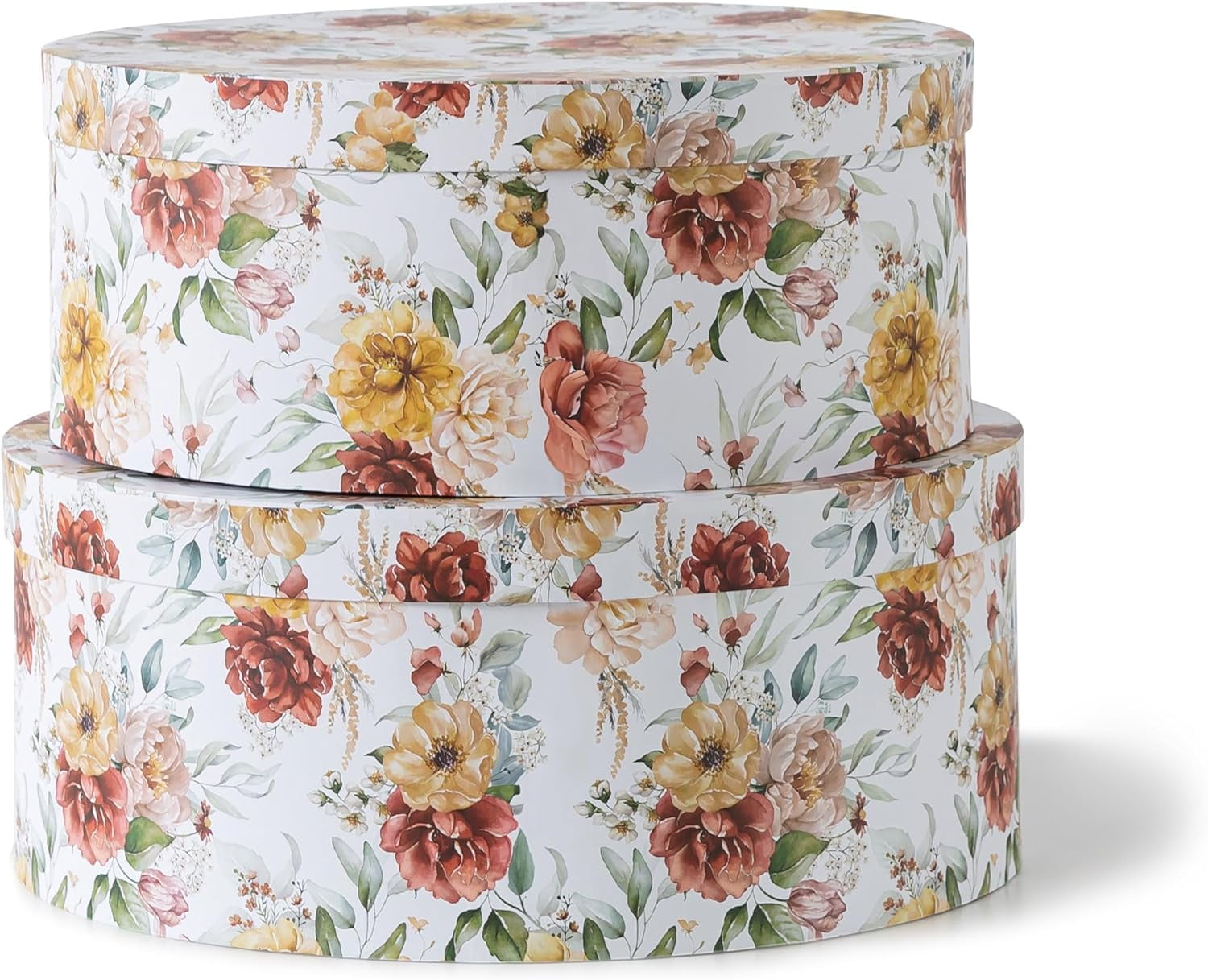 Soul & Lane Large Oval Cardboard Decorative Storage Boxes with Lids ...