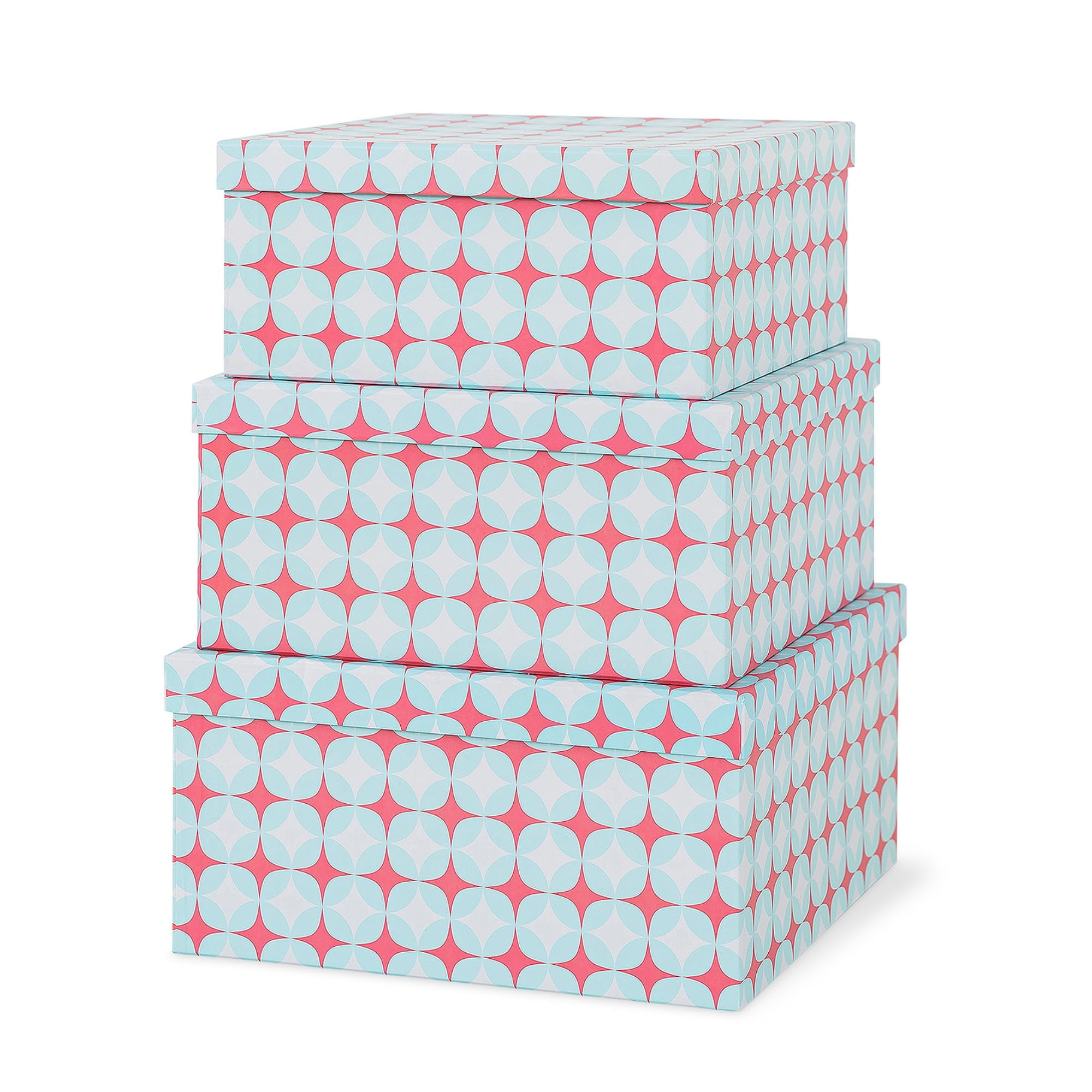 Soul & Lane Set of 3 Decorative Boxes with Lids, Square 11" x 11 ...