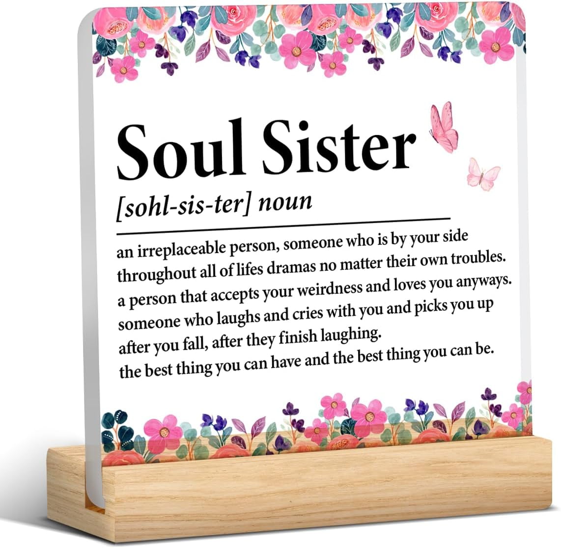 Soul Sister Gifts for Women Best Friends, Soul Sister Gift Ideas, Soul Sister Clear Desk ...