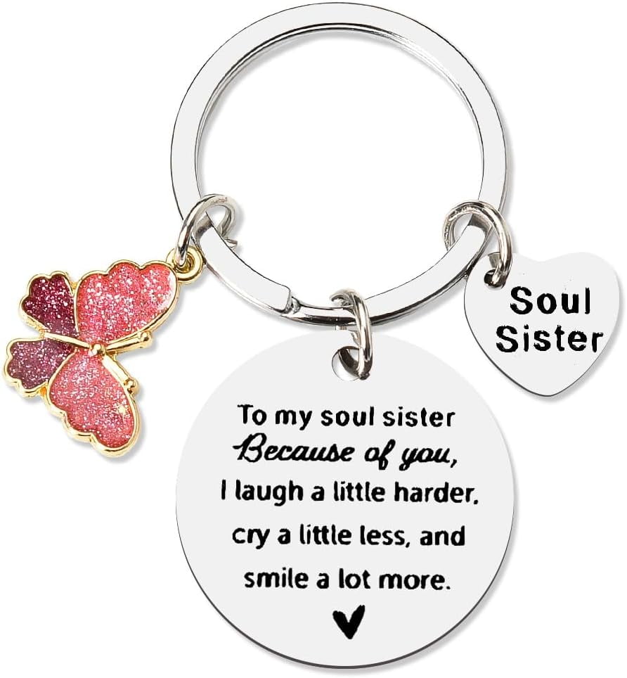 Soul Sister Keychain Gifts for Best Friend Birthday Gifts for Women ...