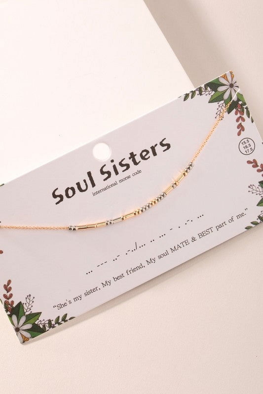 Soul Sisters Morse Code Necklace - Walmart.com