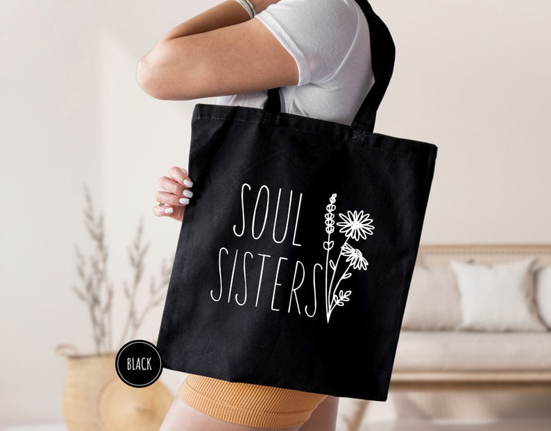 Soul Sisters Tote Bag, Friendship Bags, Besties Tote Bag, Friendship ...