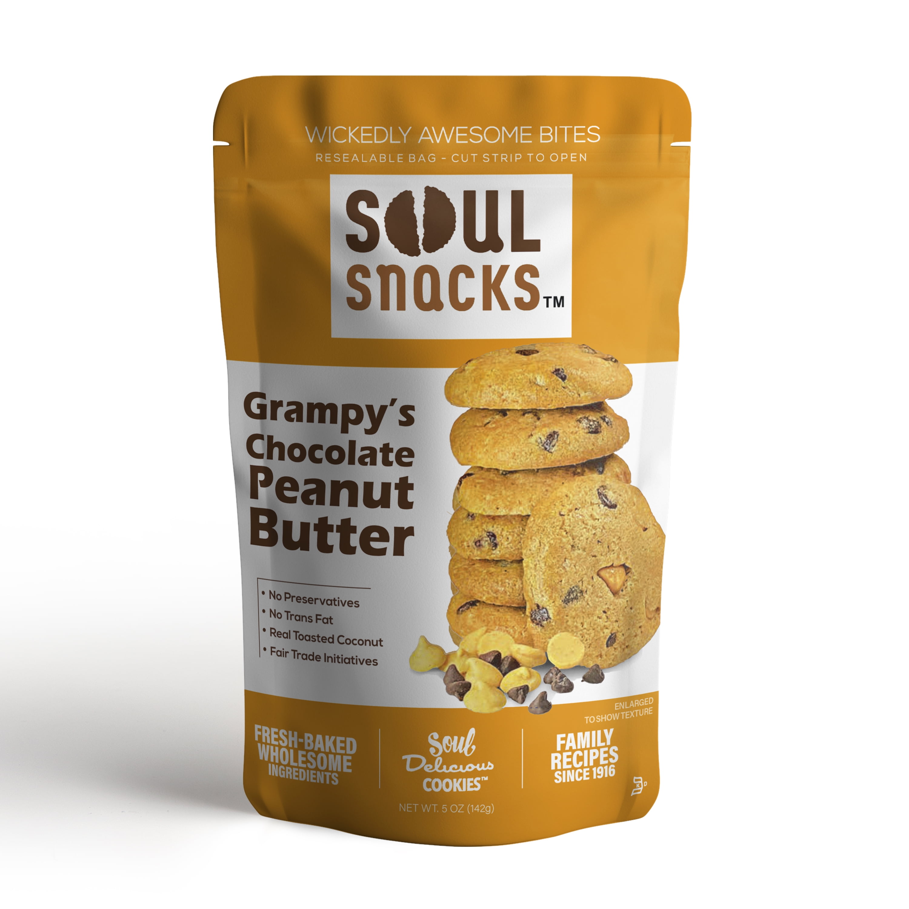 Soul Snacks Grampy’s Chocolate Peanut Butter 5 oz - Walmart.com