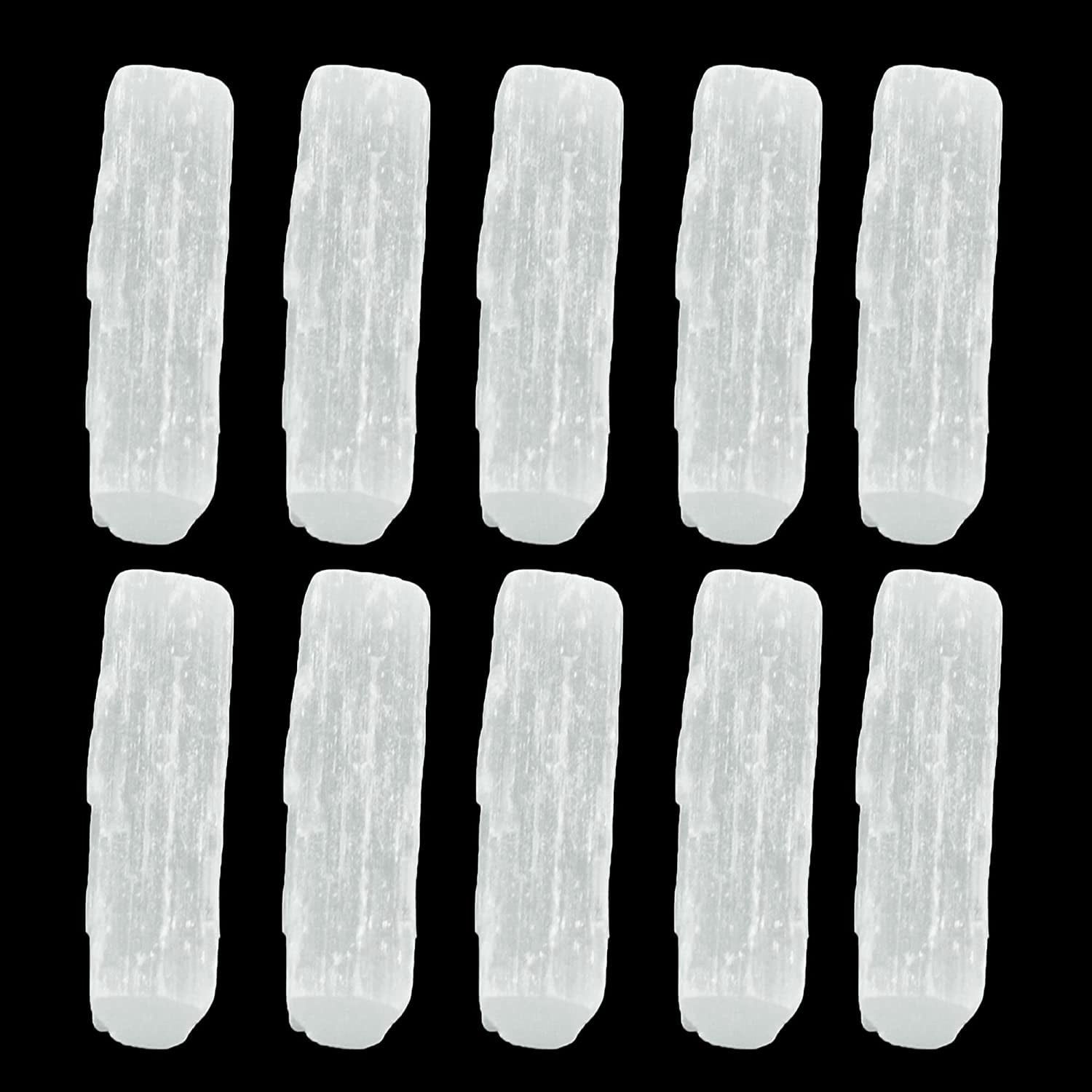 Soul Sticks 10 Pack 2 inch Selenite Crystal Wands Pack Selenite Sticks ...