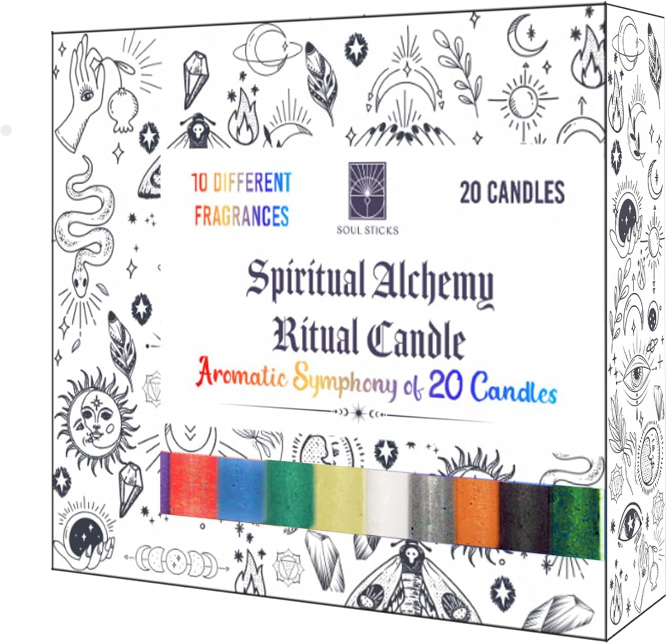 Soul Sticks 20 pack Spiritual Alchemy Assorted 10 Fragrance Scented ...