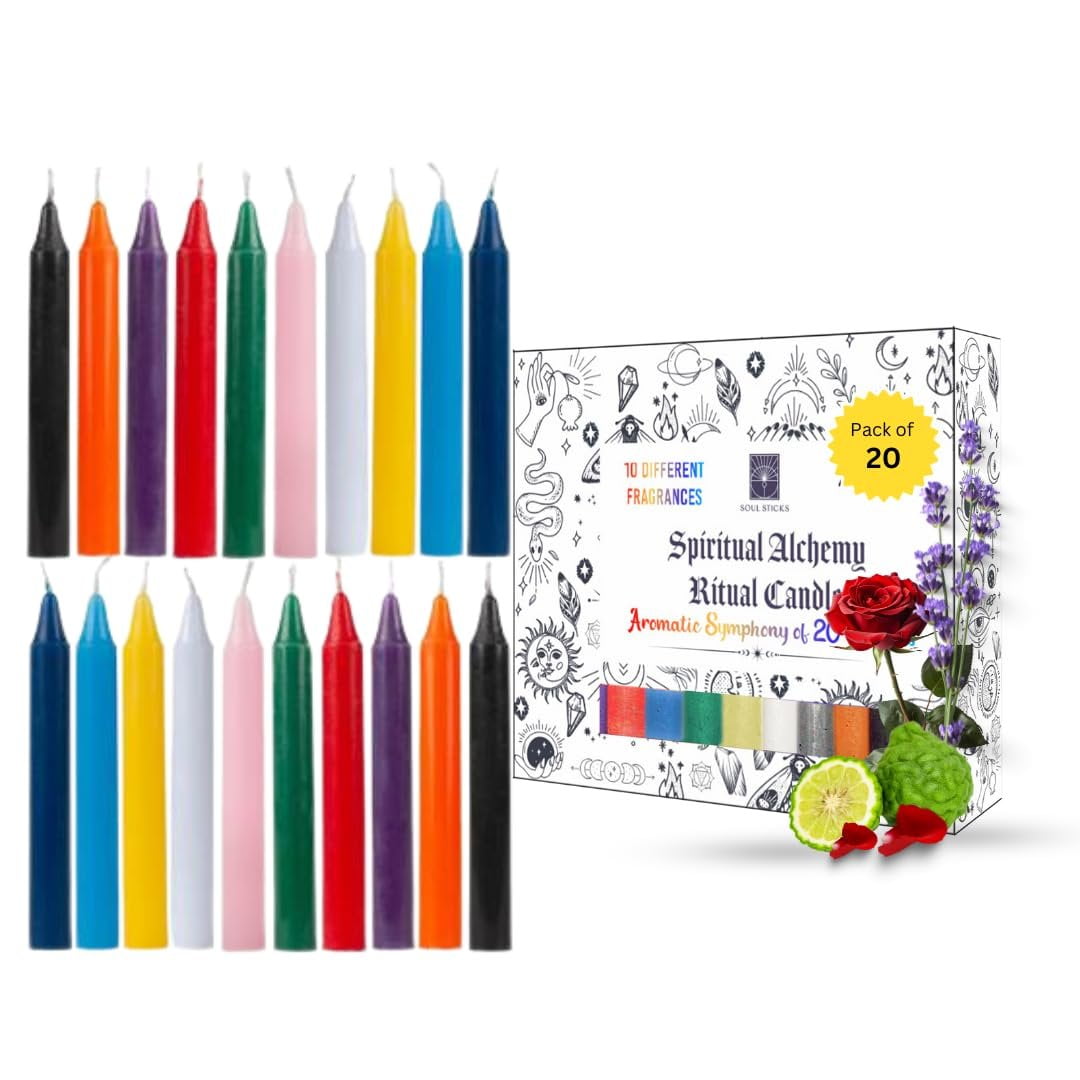 SOUL STICKS 4" Scented Ritual Candles Chime Taper Premium Candles 20 ...
