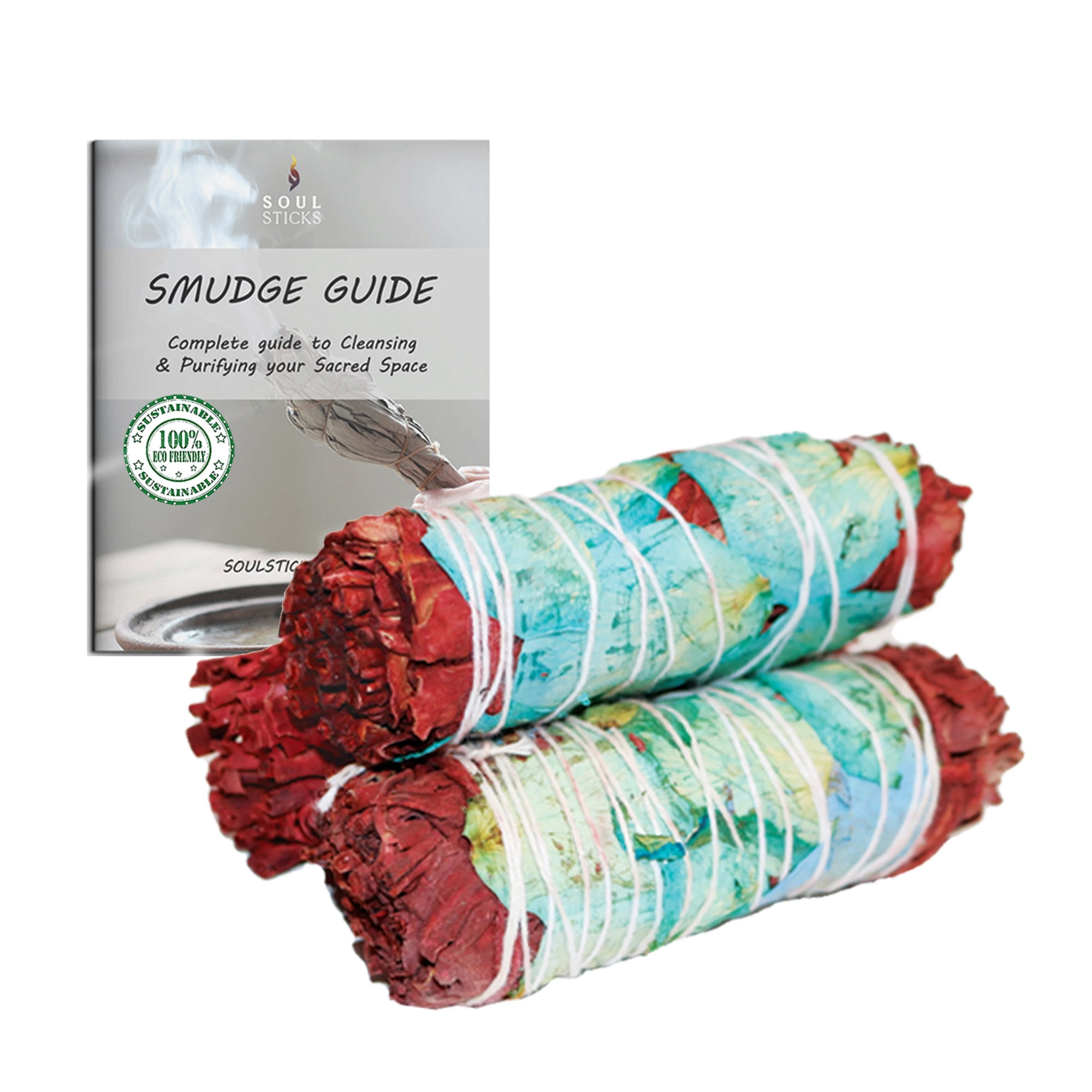 Soul Sticks 3 Pack Floral Dragon's Blood Blue Rose Smudge Sticks with ...