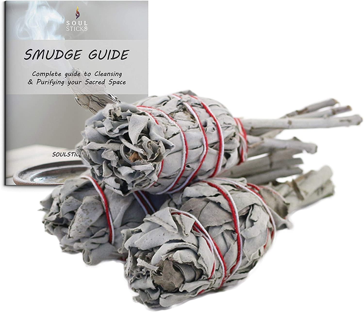 Soul Sticks 3 Pack White Sage Smudge Sticks (4") Grown in California ...
