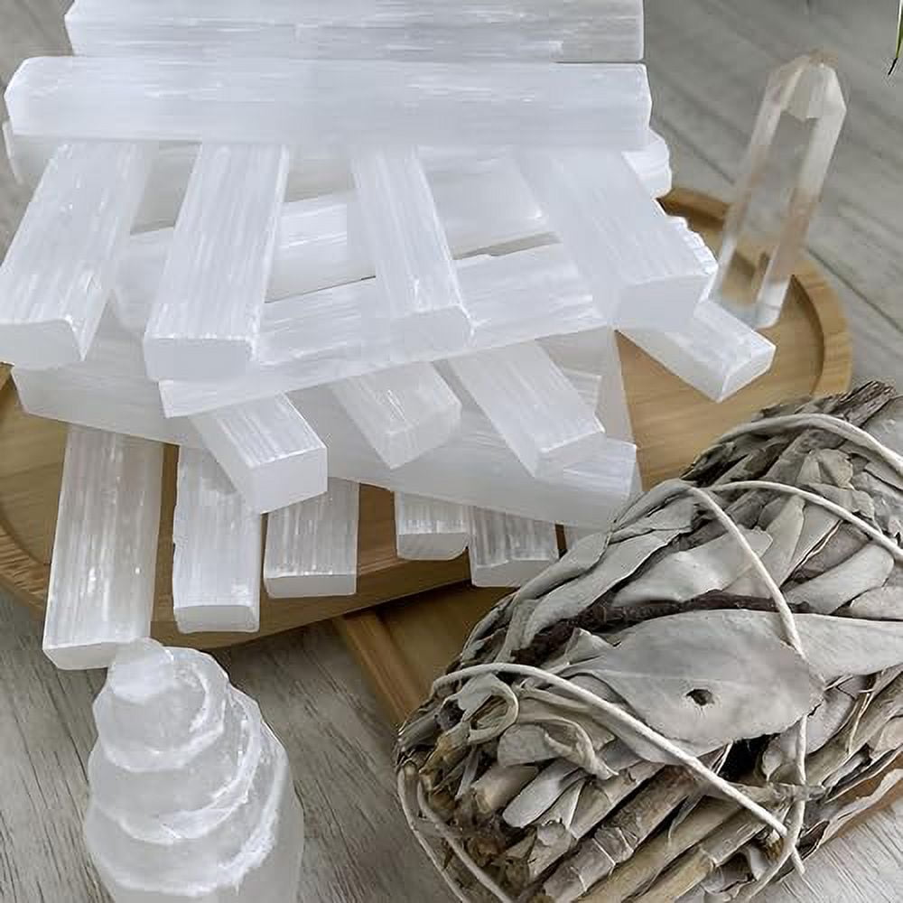 Soul Sticks 4" Selenite Crystal Wand | Variety Pack Selenite Sticks for ...