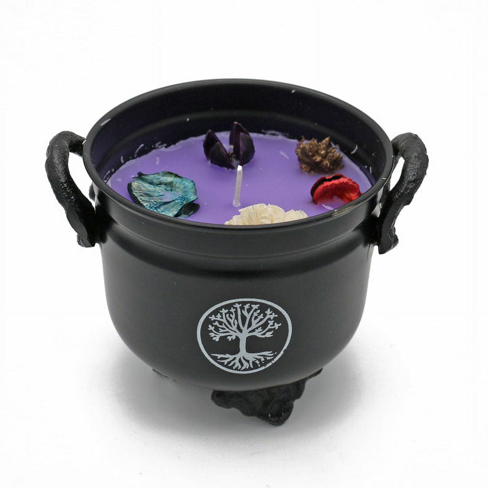 Soul Sticks 4" Tree of Life Metal Cauldron Lavender Scented Candle with ...