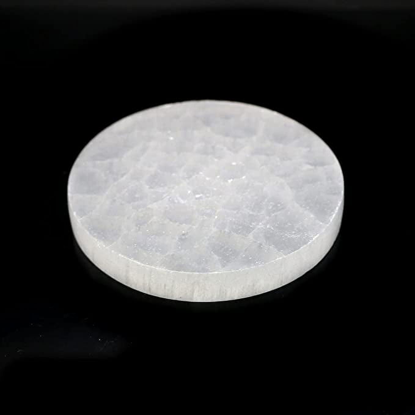 Soul Sticks 4 inch Selenite Crystal Round Charging Plate for Smudging ...