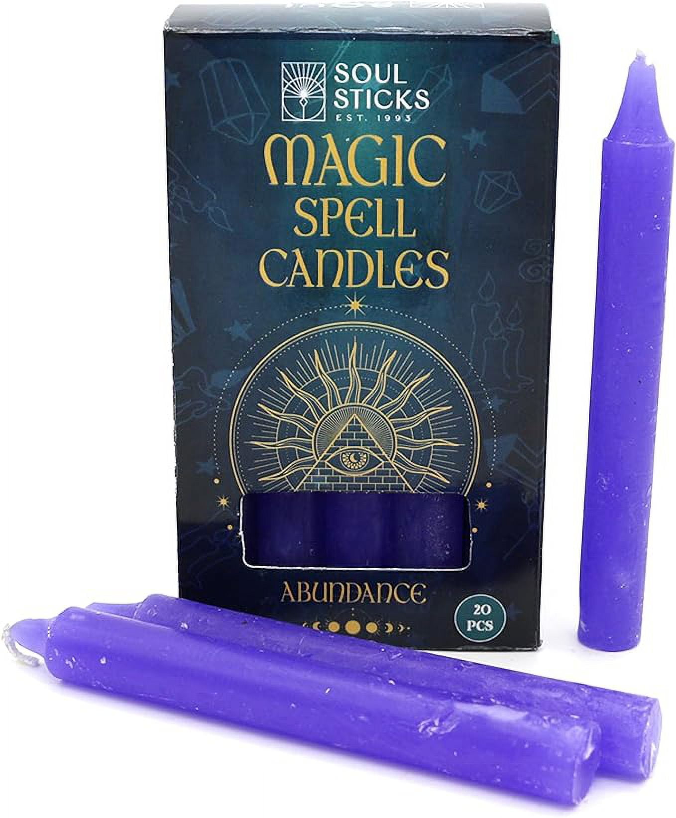 Soul Sticks Abundance Magic Spell Chime Taper Candles, 4" Tall, 20 pcs ...