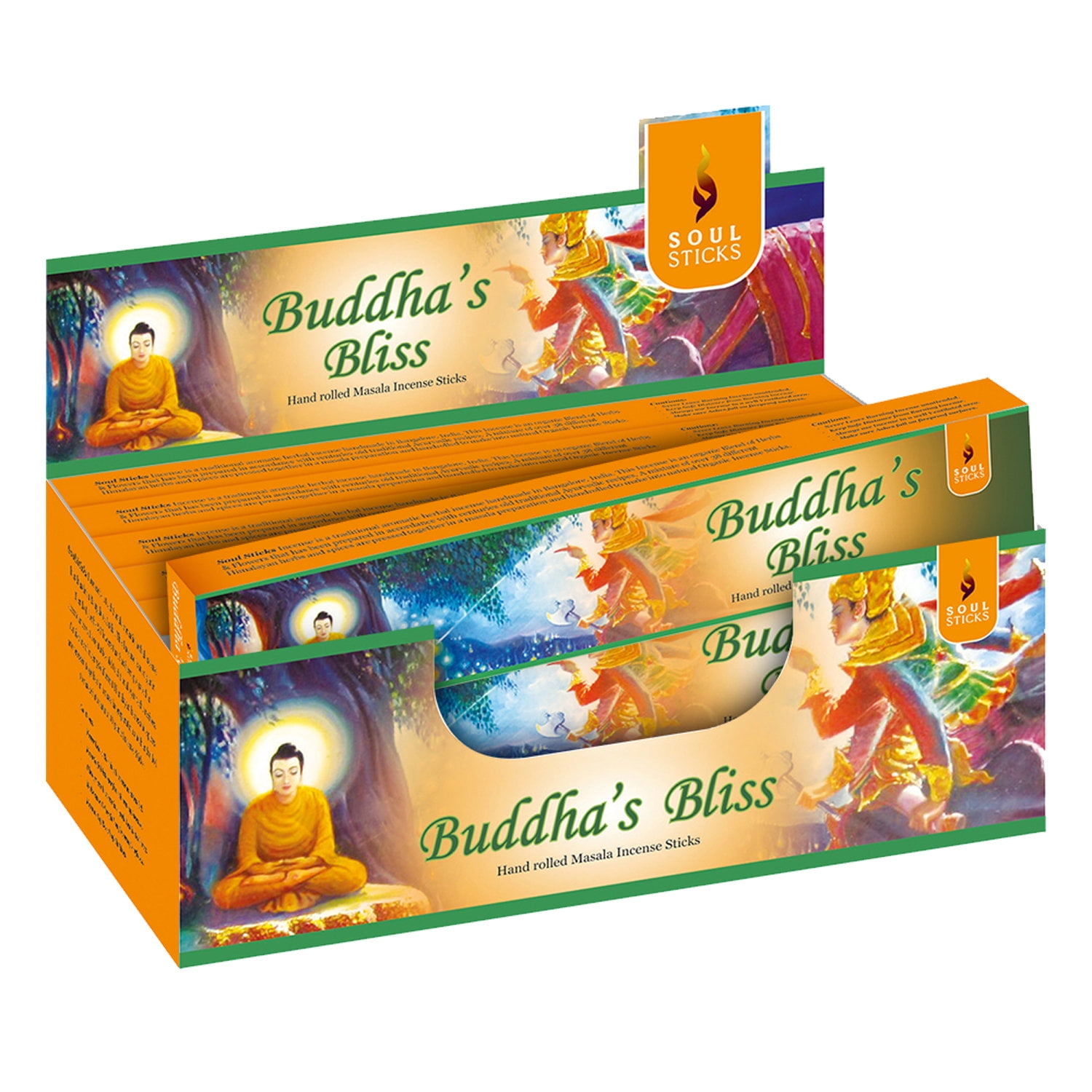 Soul Sticks Buddha's Bliss | 12 Boxes of Hand Rolled Natural Incense ...
