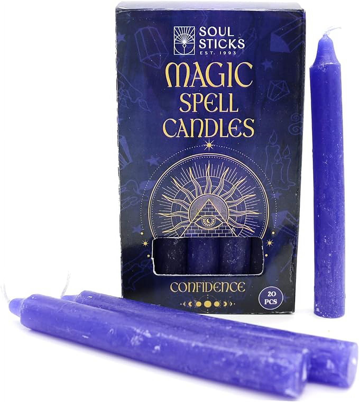 Soul Sticks Confidence 4" Magic Spell Chime Taper Premium Candles 20 ...