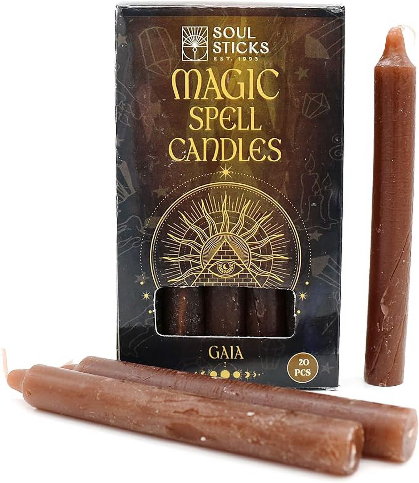 Soul Sticks Gaia 4" Magic Spell Chime Taper Premium Candles 20 pcs for ...
