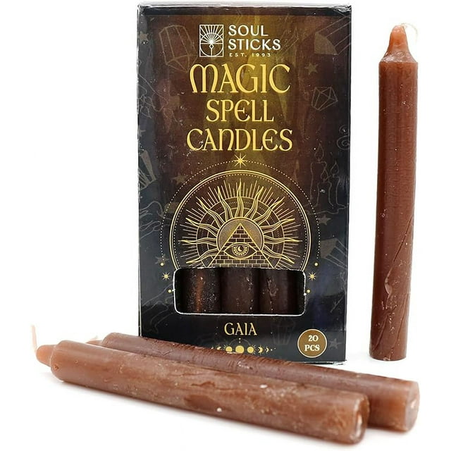 Soul Sticks Gaia 4" Magic Spell Chime Taper Premium Candles 20 pcs for ...
