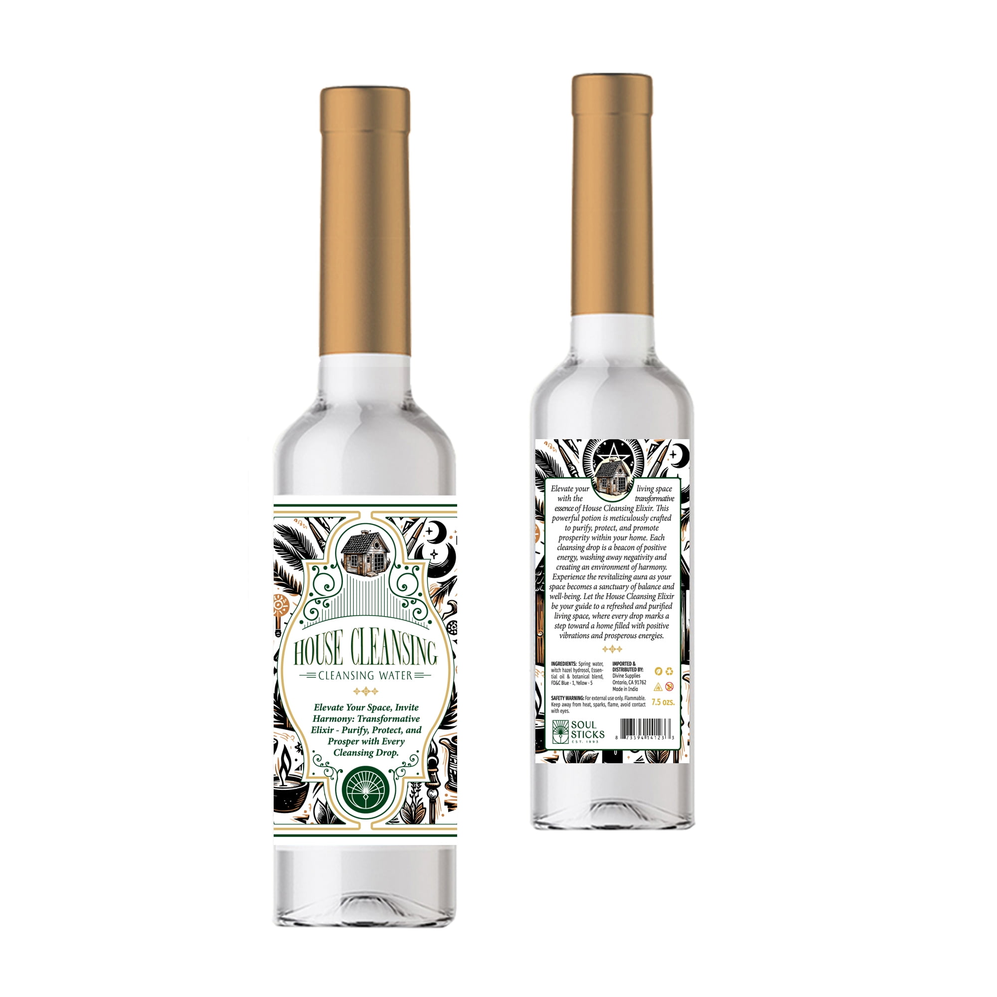 Soul Sticks House Cleansing Spiritual Cleansing Water 7.5 ounce Bottle ...