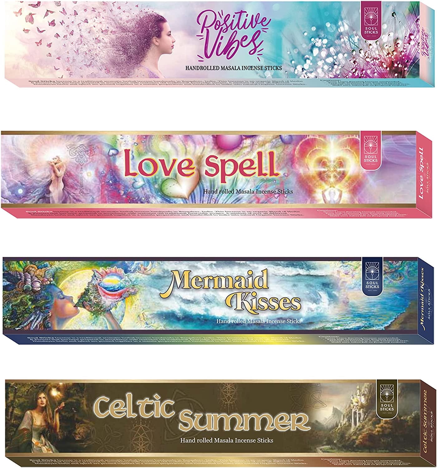 Soul Sticks Incense Variety Pack, Masala Herbal Aromatic Home Fragrance ...
