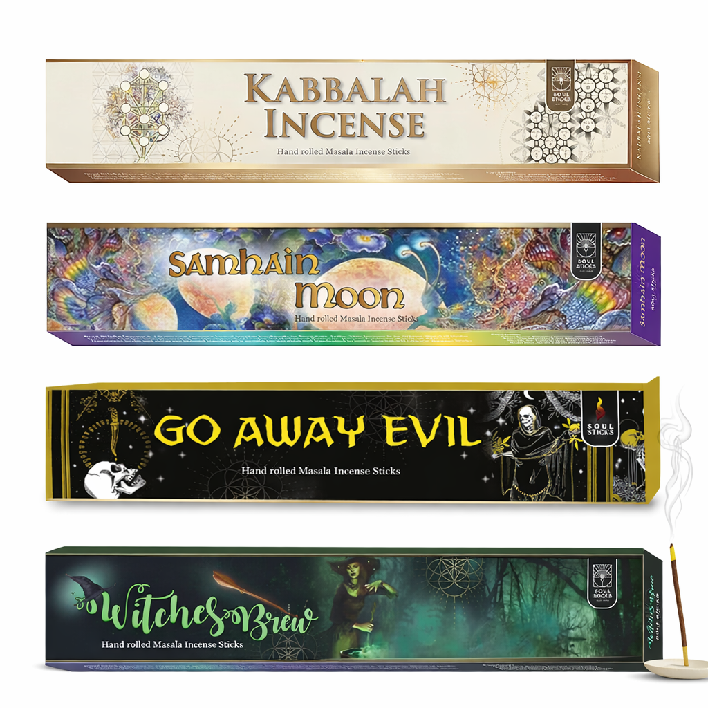 Soul Sticks Mystic Series Incense Sticks, Variety 4 Pack, Organic Home ...