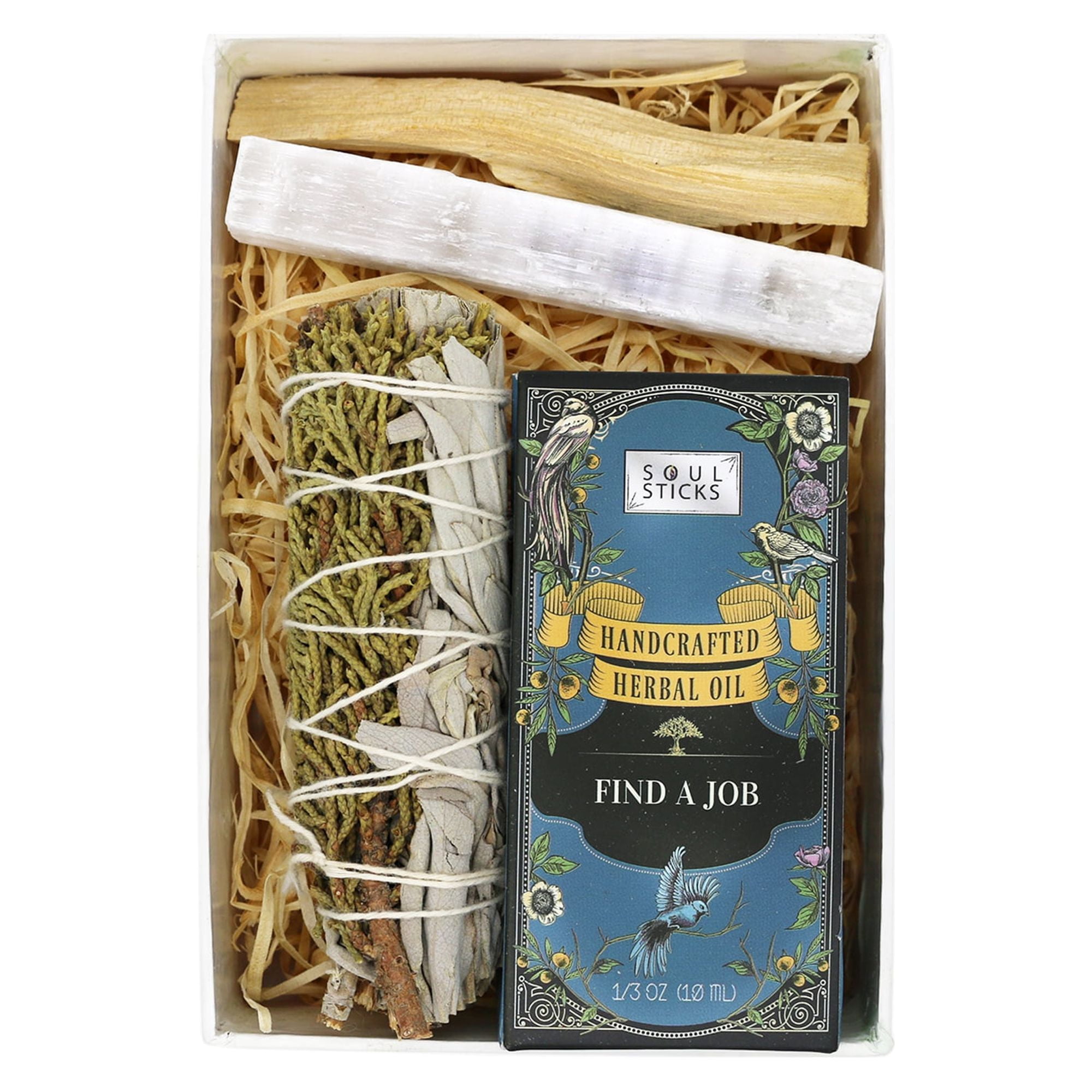 Soul Sticks Intention's Kit Find A Job Gift Set with Sage, Spell Herbal ...