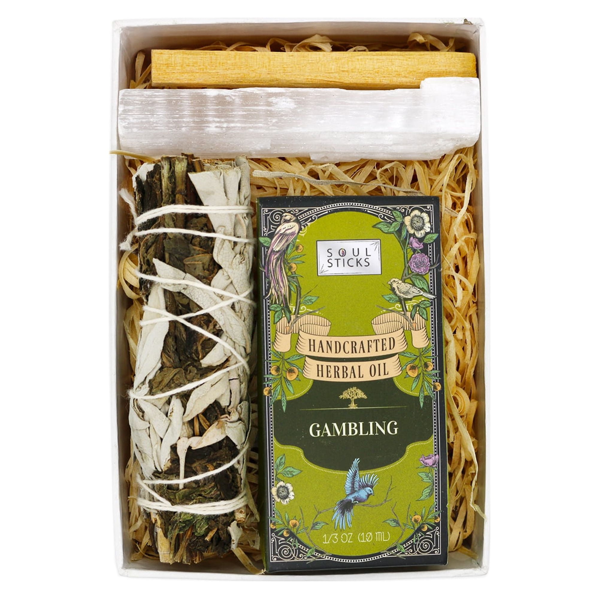 Soul Sticks Intention's Kit Gambling Gift Set with Sage, Spell Herbal ...