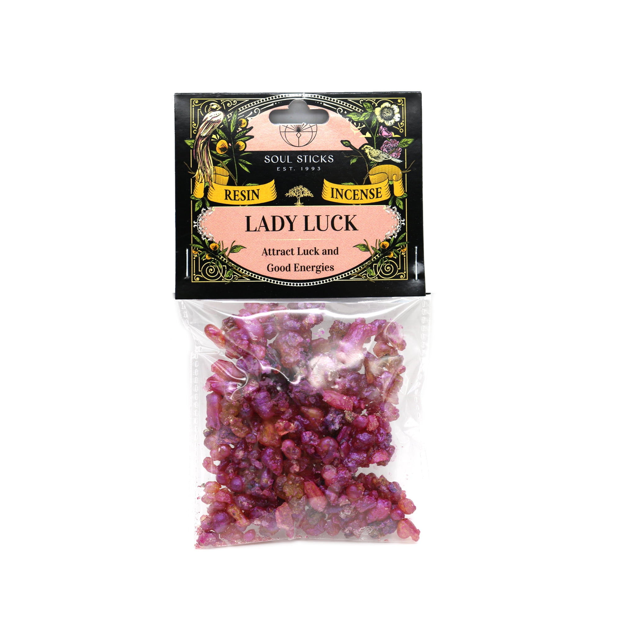 Soul Sticks Lady Luck Resin Incense 1oz Pack Premium Natural Aromatic ...