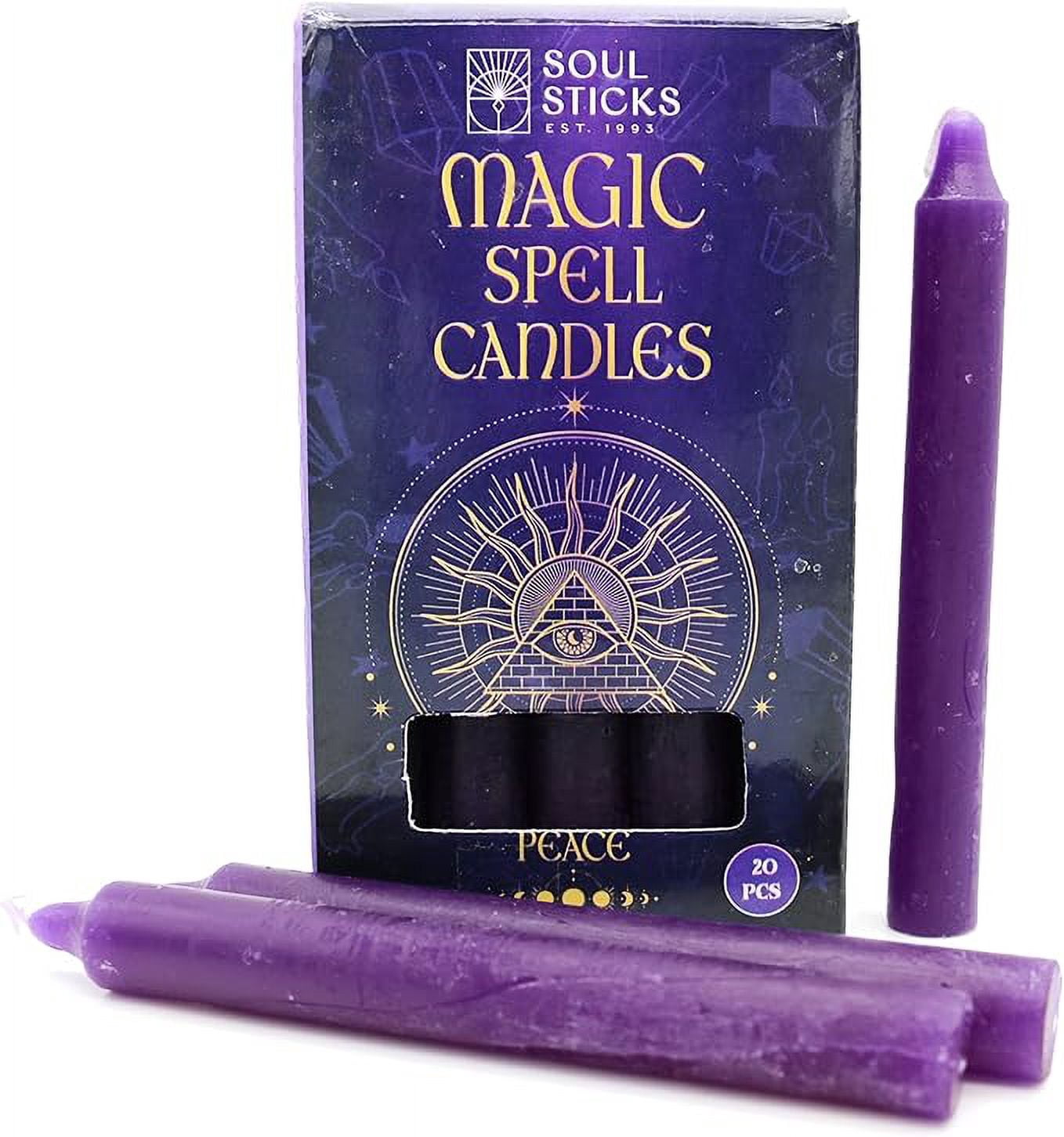 Soul Sticks Peace 4" Magic Spell Chime Taper Premium Candles 20 pcs for ...