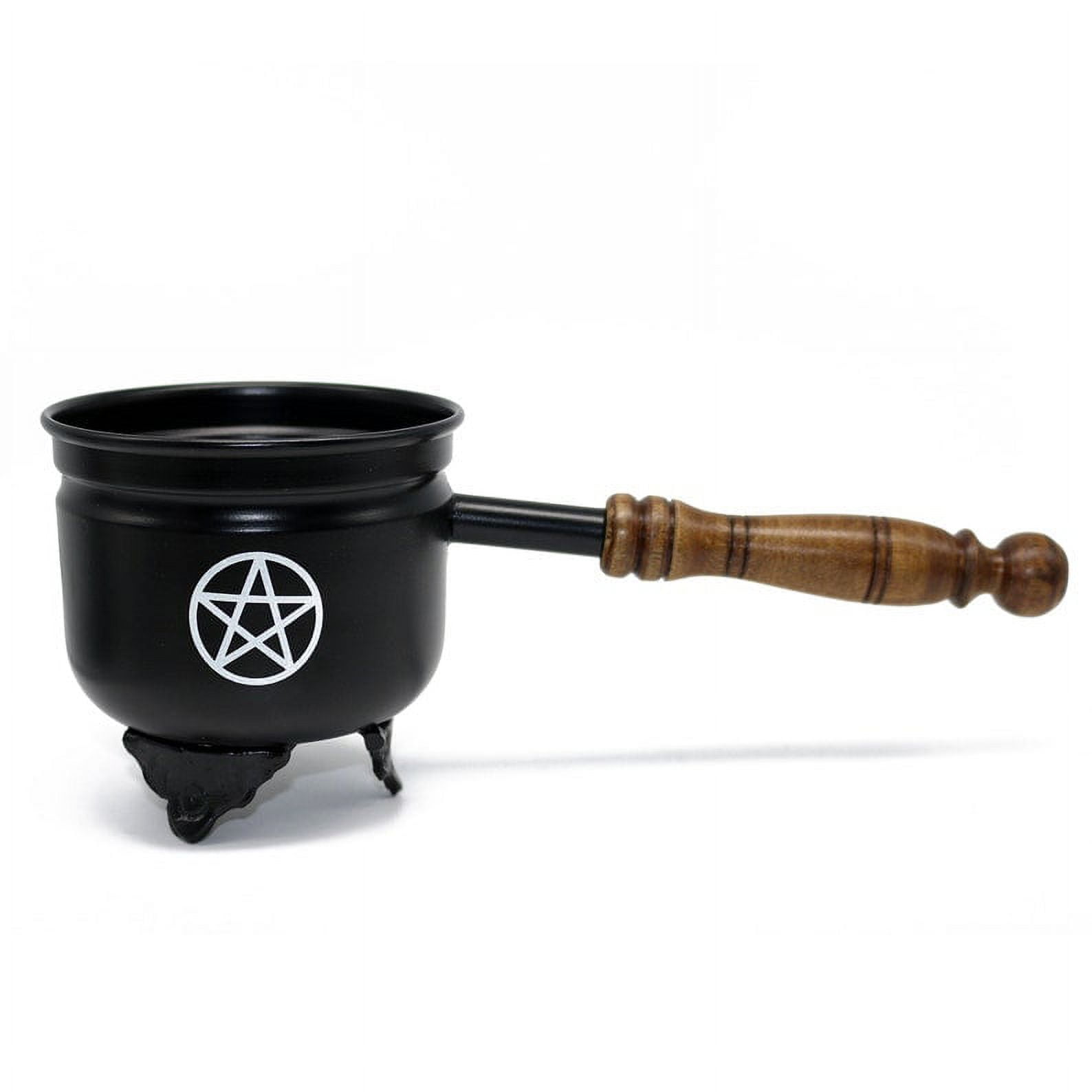 Soul Sticks Pentacle Metal Smudge Sage and Incense Burner Pot Cauldron ...