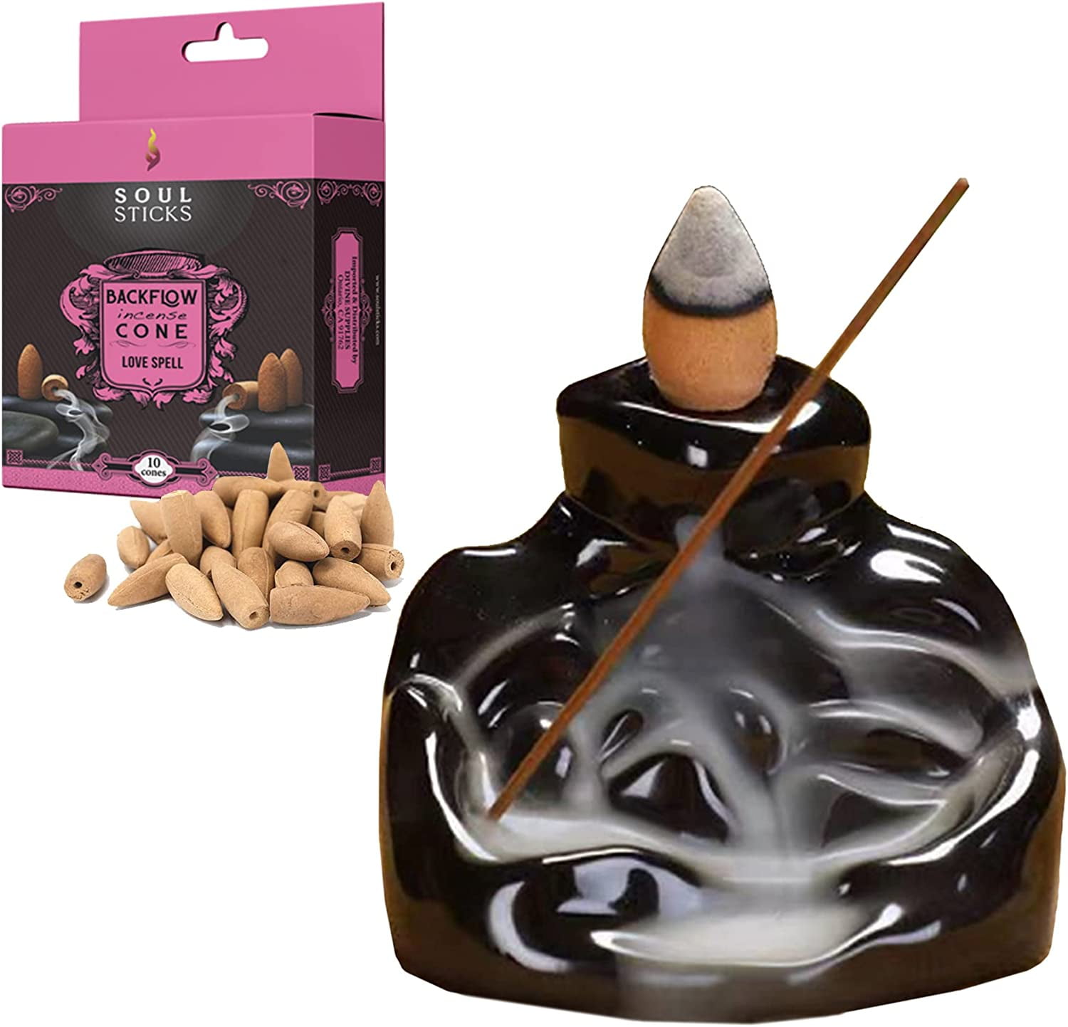 Soul Sticks Primrose Path Backflow Cone Burner and Love Spell Back flow ...