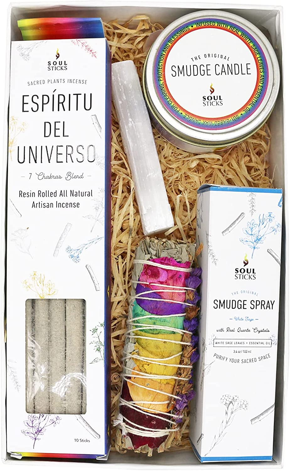 Soul Sticks Shaman's Kit 7 Chakras Gift Set with Espiritu Incense ...