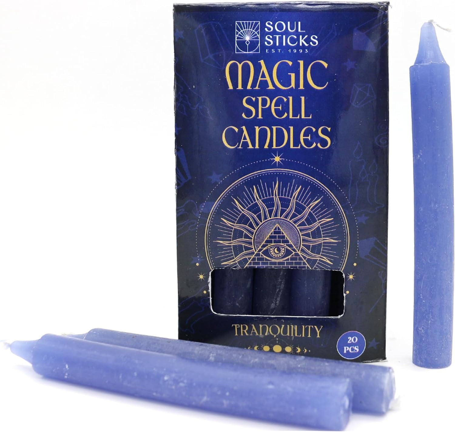 Soul Sticks Tranquility 4" Magic Spell Chime Taper Premium Candles 20 ...