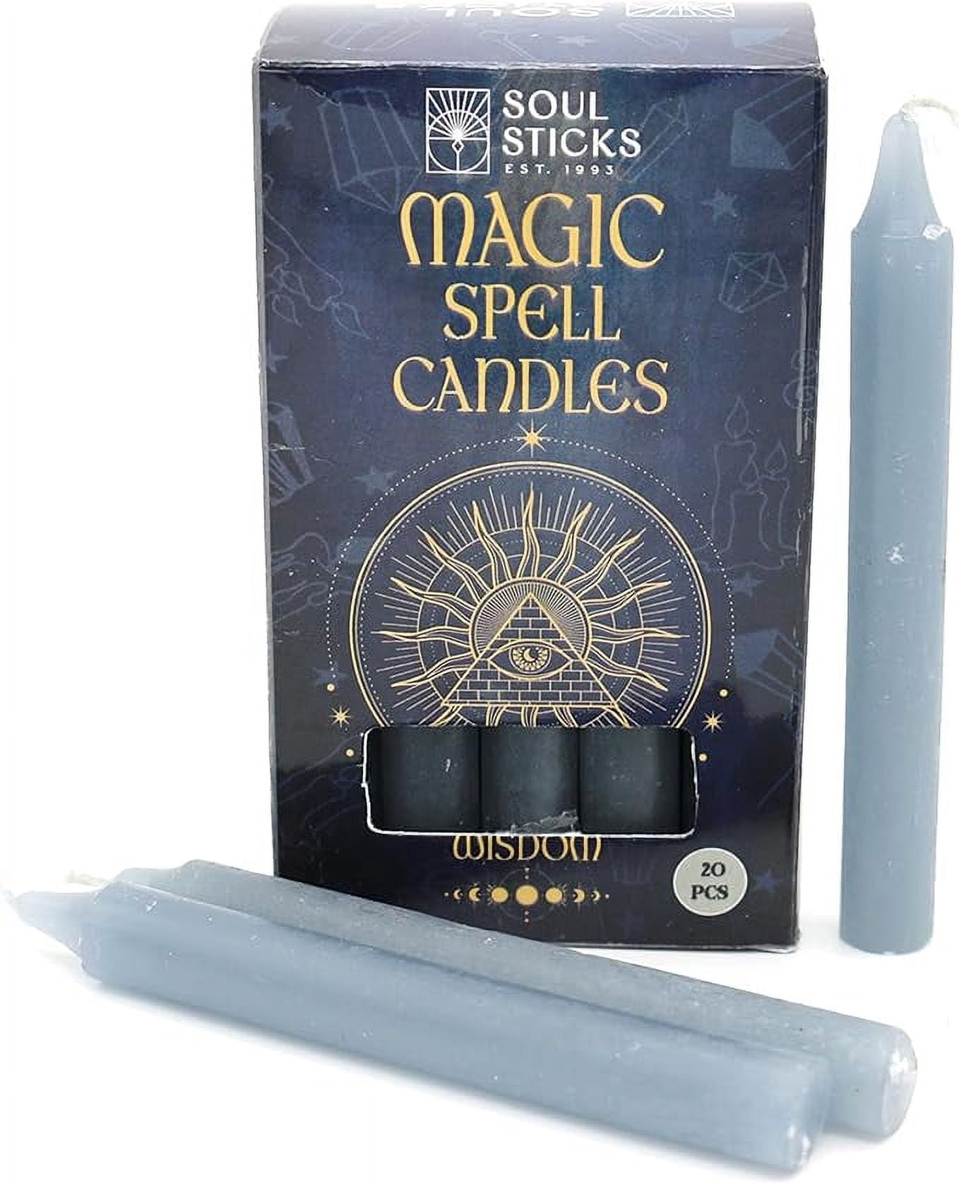 Soul Sticks Wisdom 4" Magic Spell Chime Taper Premium Candles 20 pcs ...