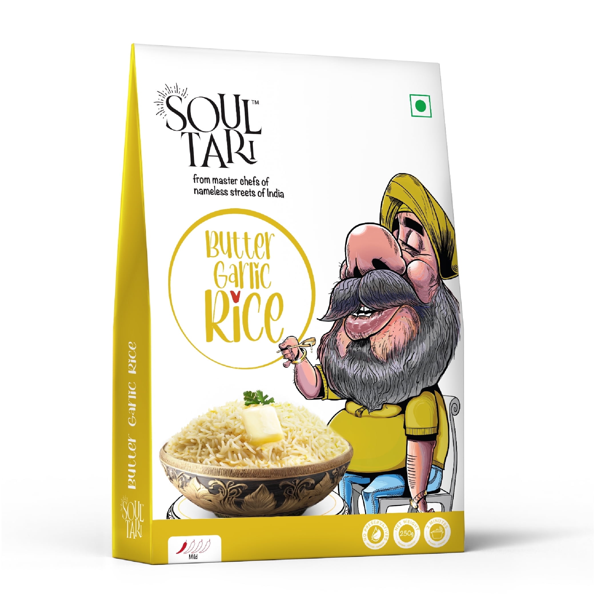 Soul Tari Ready to Eat Butter Garlic Rice 250g | Fluffy white Basmati ...